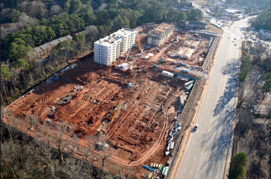 Images: 5-building project with affordable piece begins topping out | Urbanize Atlanta